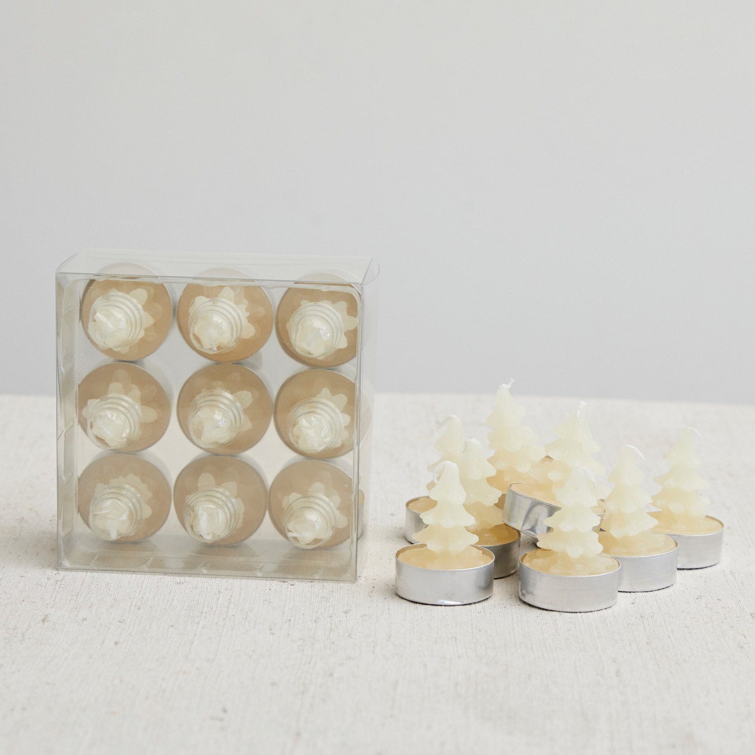 White Christmas Tree Tea Light Set | Every day is a gift
